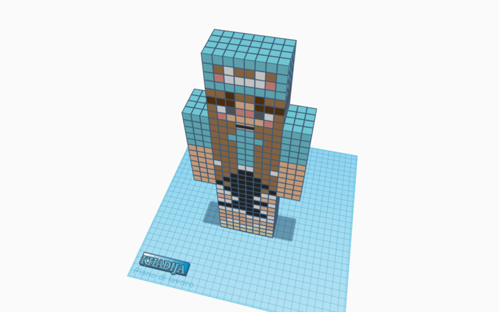 3D design minecraft girl - Tinkercad