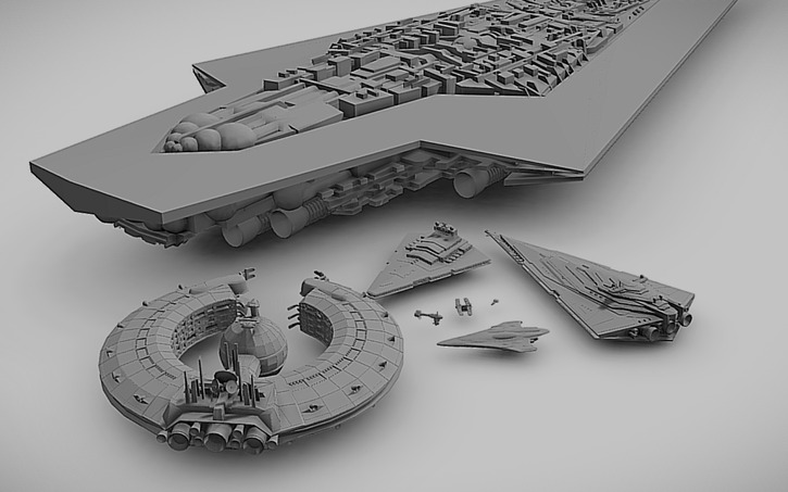 3D design Star Wars Starships - Tinkercad