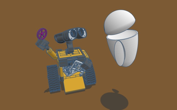 3D design WALL-E The Robot SIM LAB - Tinkercad