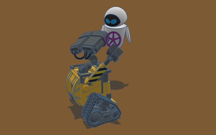 3D design WALL-E The Robot SIM LAB - Tinkercad