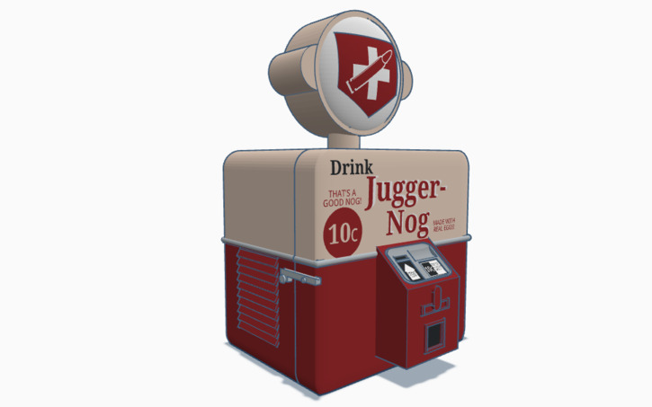 3D design Juggernog mini fridge - Tinkercad