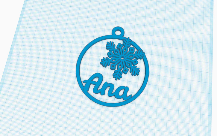 3D design Christmas Ornament - Customizable Name & Ball KIT - Tinkercad