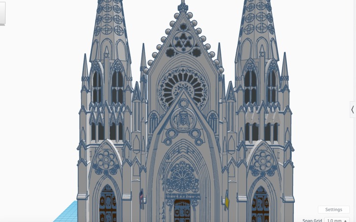 3D design St. Patricks Grand Cathedral - Tinkercad