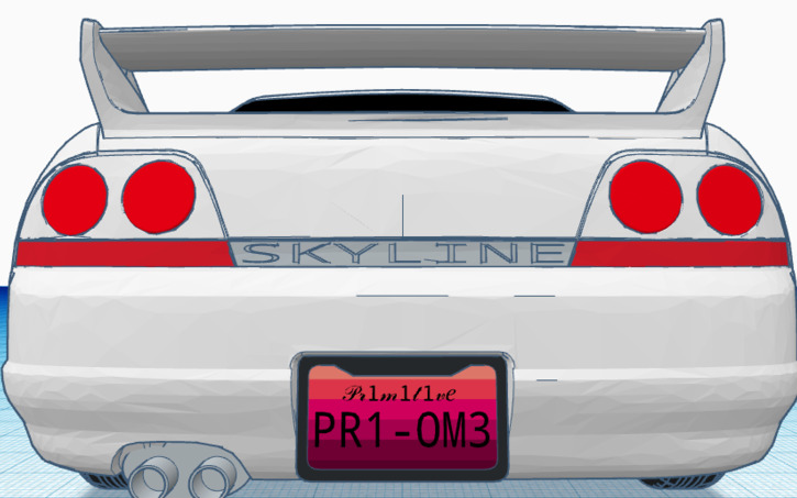 3D design Nissan Skyline GT-R R33 - Tinkercad