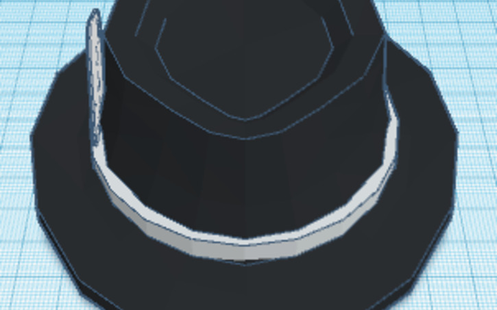 3D design Lego fedora - Tinkercad