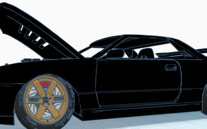 3D design Nissan GTR R32 Drift build - Tinkercad