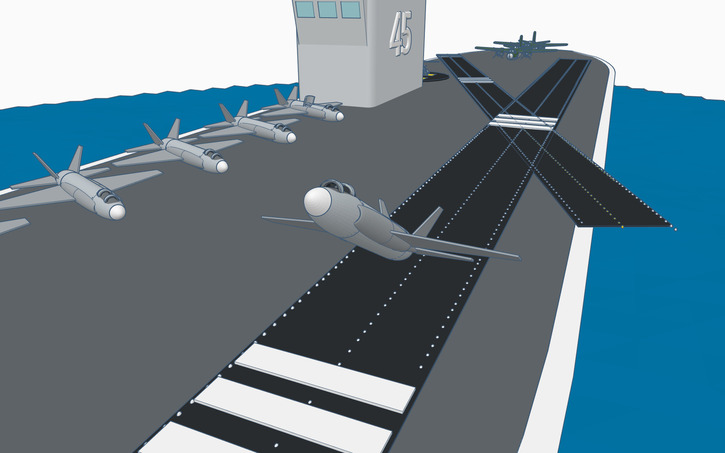 3D design aircraft carrier - Tinkercad