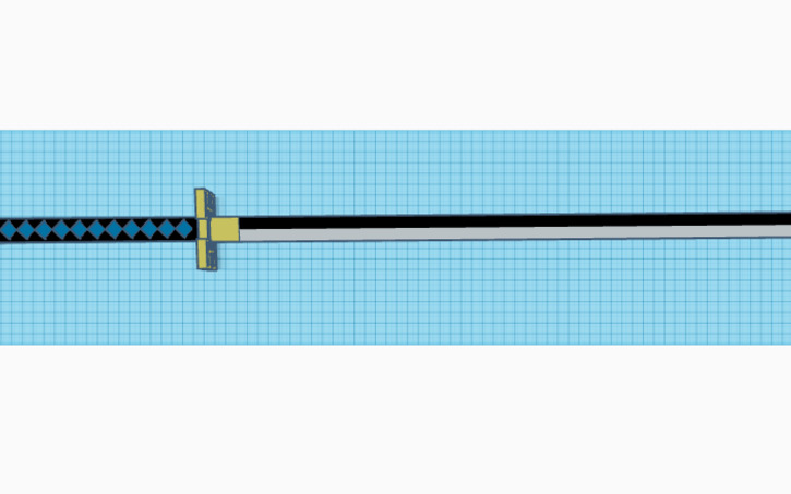 3D design Muichiro sword Demon slayer - Tinkercad