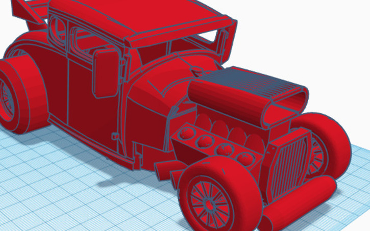 3D design Drag car - Tinkercad