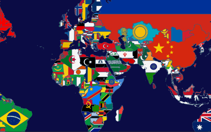 3D design World Map - Tinkercad