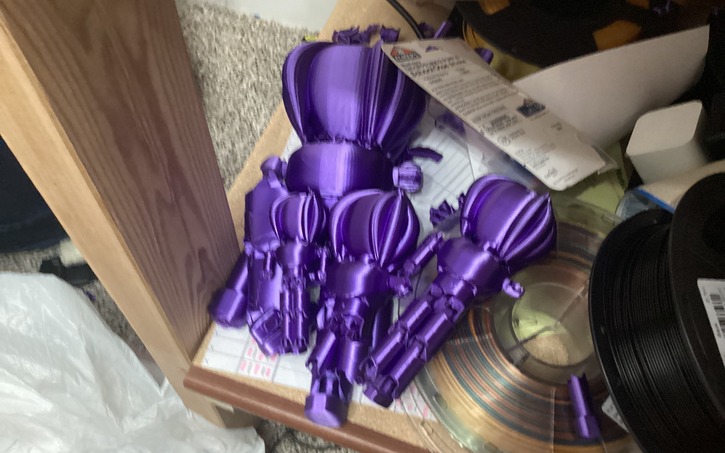 3D design Printable Articulated 12 inch Clara (print with supports ...