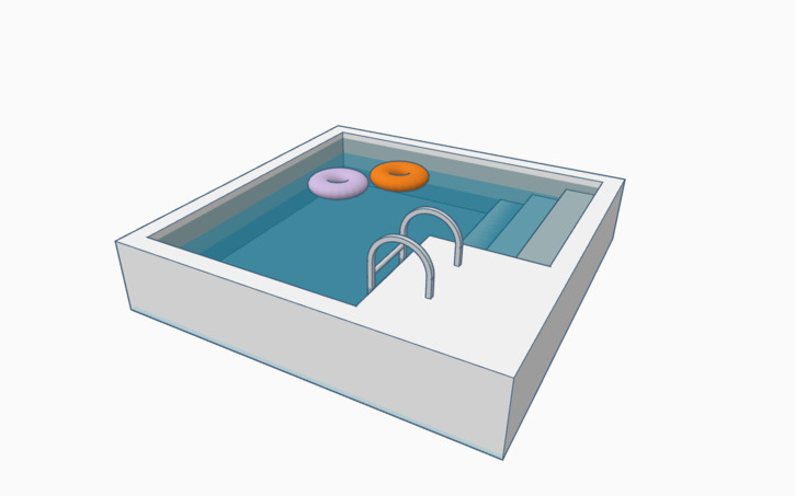 3D design Swimming Pool - Tinkercad