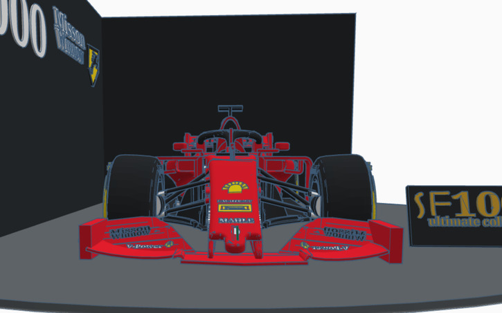 3D design SF1000 Ferrari F1 ultimate - Tinkercad