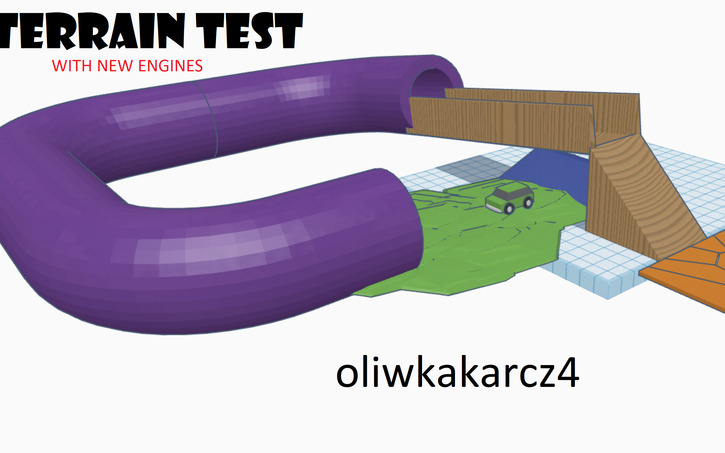 3D design Terrain test - SIM LAB - Tinkercad