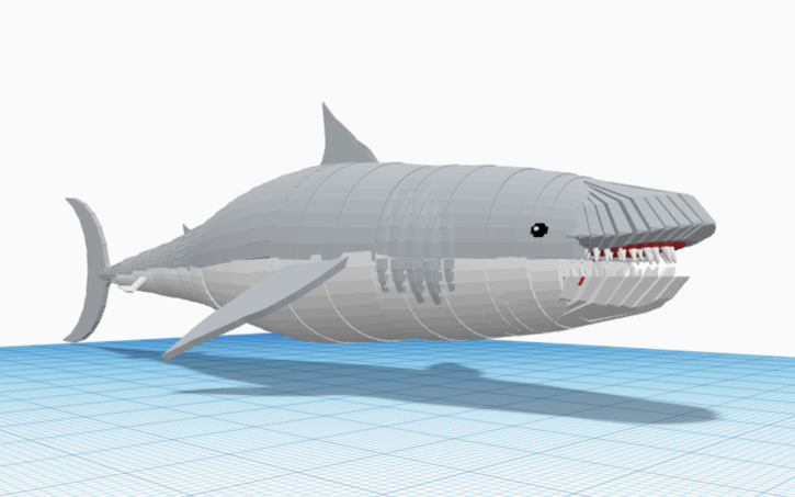 3D design Great Cube Shark - Tinkercad