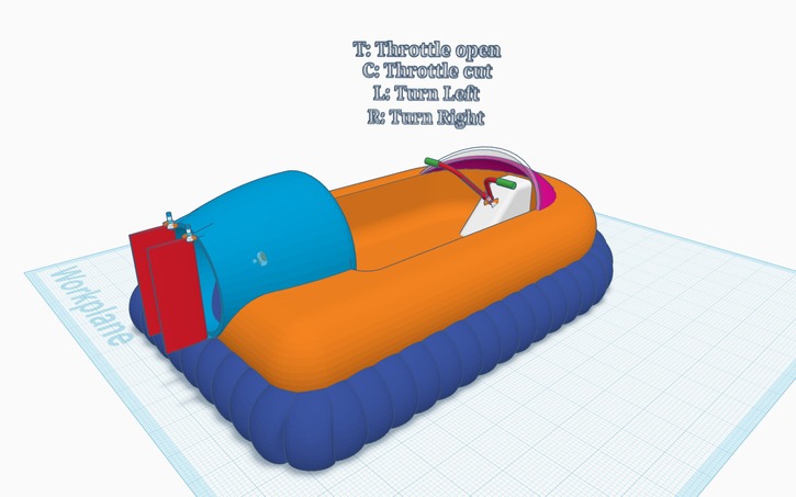 3D design Hovercraft - SIM LAB - Tinkercad