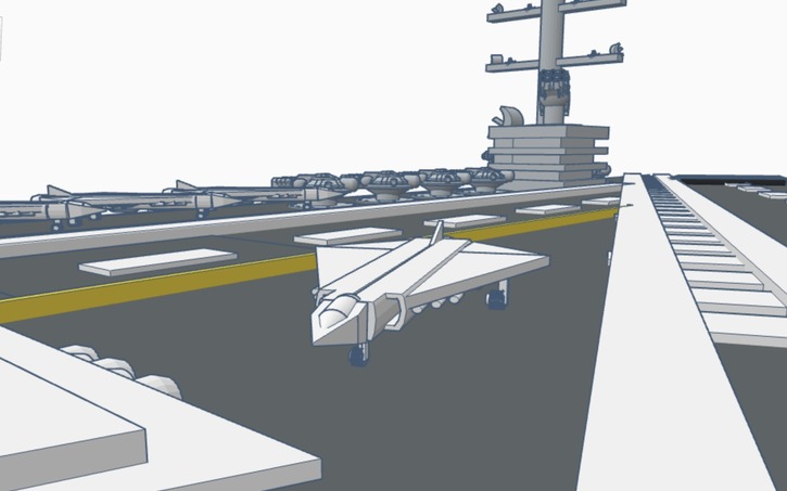 3D design Aircraft Carrier - Tinkercad
