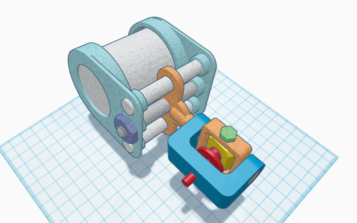 3D design Paint Can Shaker SIM LAB - Tinkercad