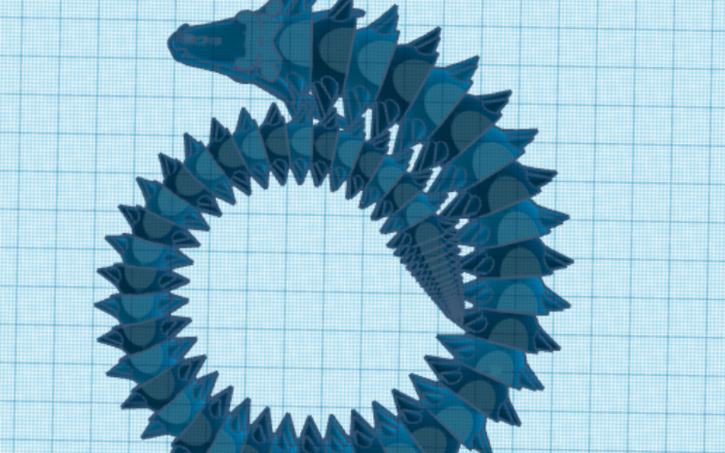 3D design Articulated Sea Serpent - Tinkercad