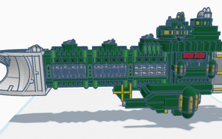 3D design Emperor Class Battleship Warhammer 40k - Tinkercad