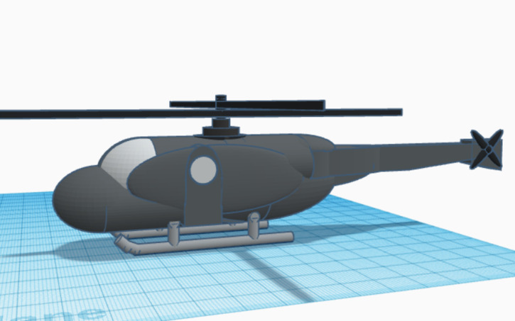 3D design Helicopter - Tinkercad