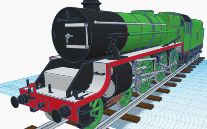 3D design Henry the Green Engine - Tinkercad