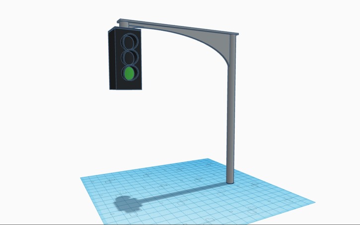 3D design Traffic Light - SIM LAB - Tinkercad
