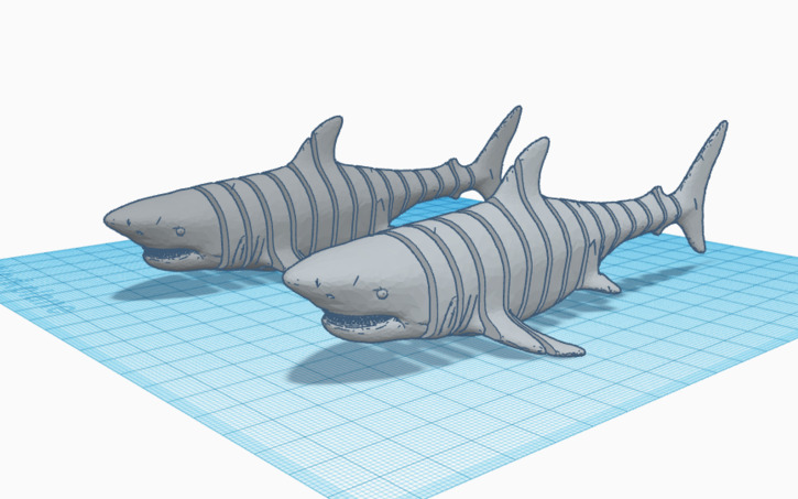 3D design Articulated Sharks - Tinkercad