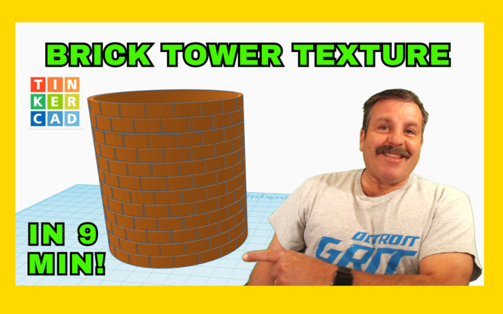 3D design Tower with Grout Tutorial - Tinkercad