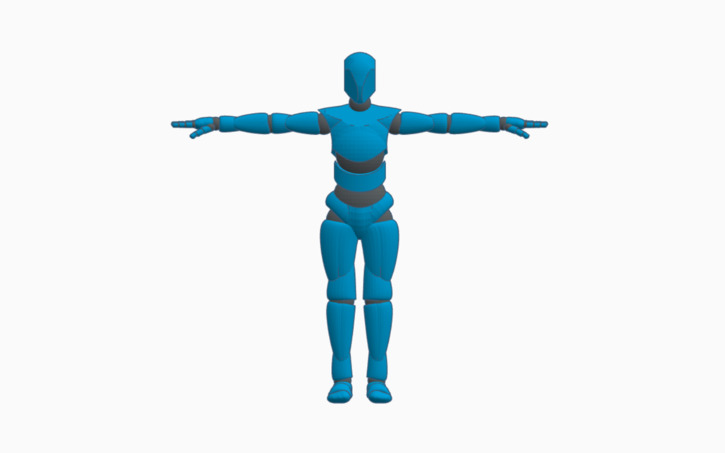3D design Male and Female Poseable Figures - Tinkercad