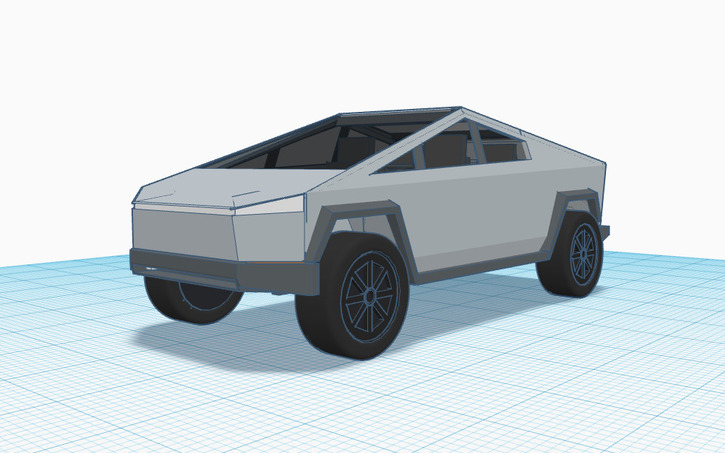 3D design Tesla Cybertruck - Tinkercad