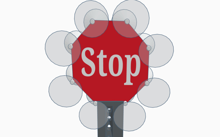 3D design Stop sign model - Tinkercad