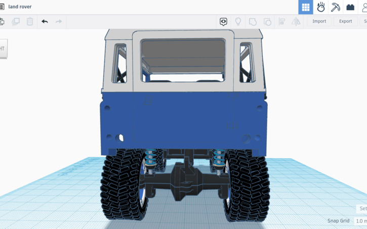 3D design land rover defender for dc design - Tinkercad
