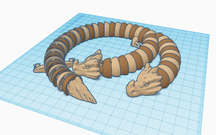 3D design Articulated Hydra - Tinkercad