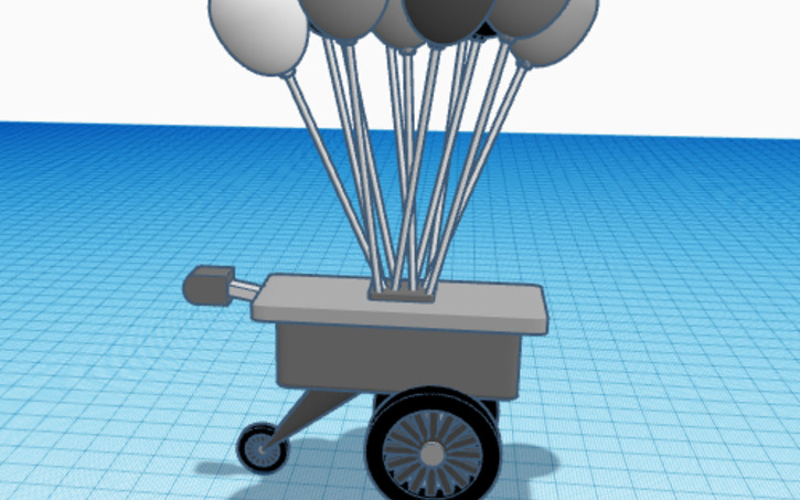 3D design Balloon Cart - Tinkercad