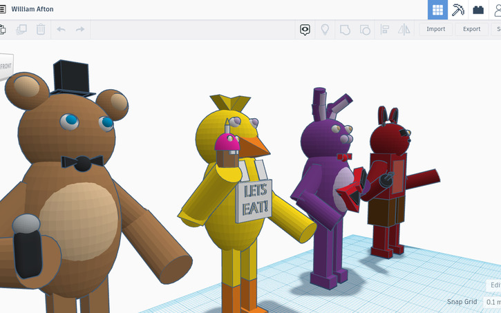 3D design William Afton - Tinkercad