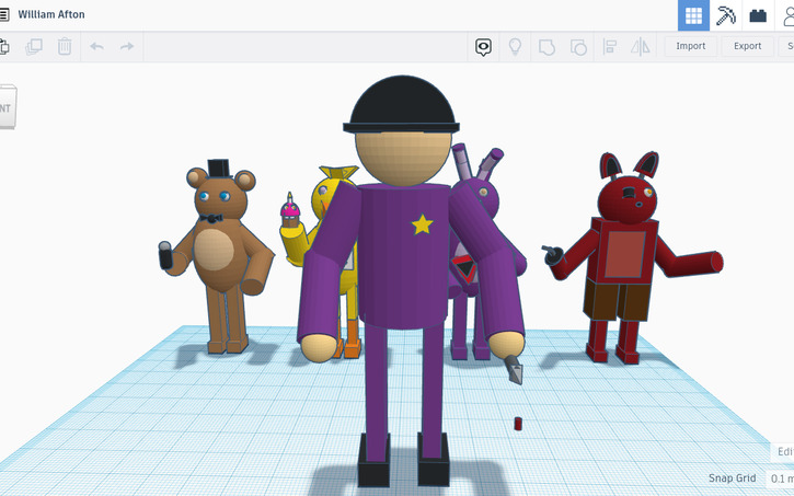 3D design William Afton - Tinkercad
