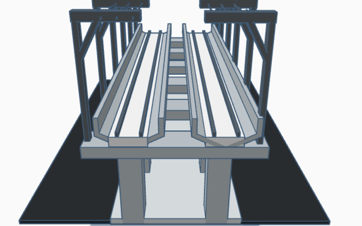 3D design METRO TRAIN BRIDGE - Tinkercad