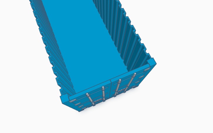 3D design Shipping Container - Intermodal ISO 40 - Tinkercad