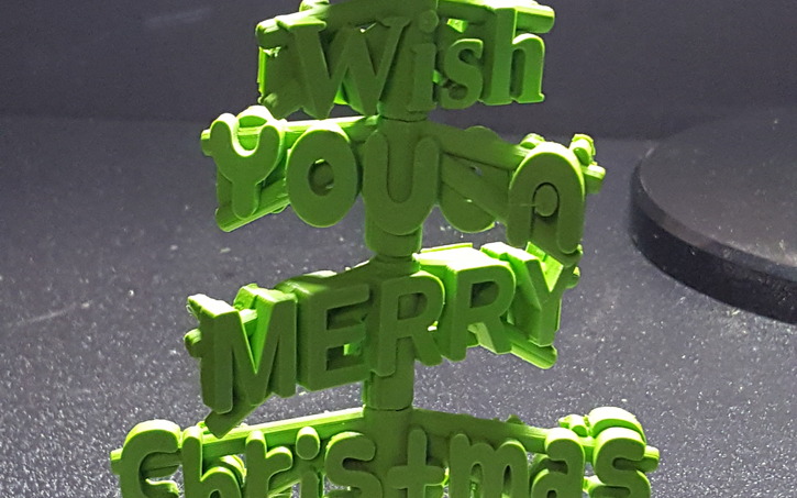 3D design We Wish You A Merry Christmas V2 - Tinkercad