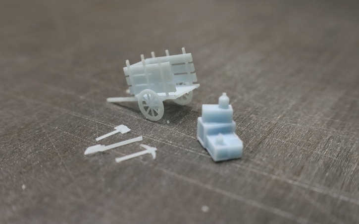 3D design 1:87 Scale Cart - Tinkercad