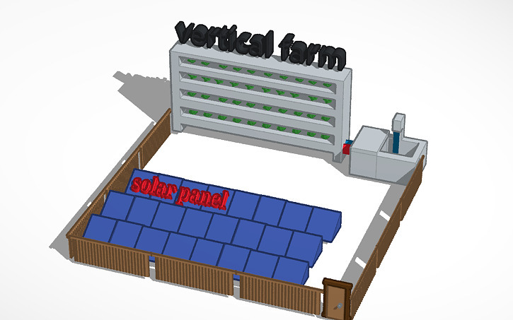 3D design vertical farm - Tinkercad