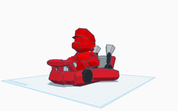 3D design Low Poly Mario Kart Model - Tinkercad