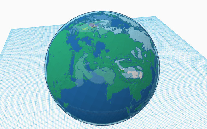 3D design The Earth - Tinkercad