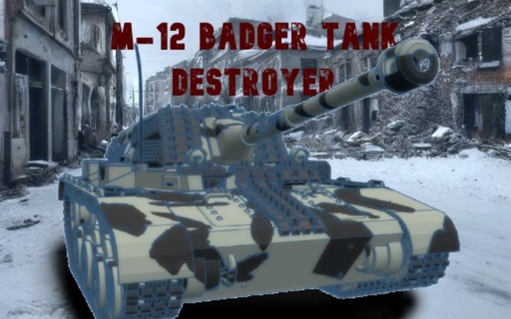 3D design M-12 Badger Tank Destroyer - Tinkercad