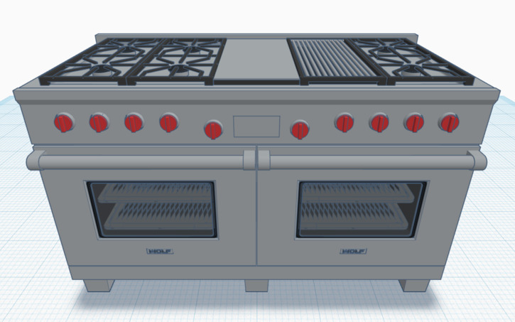 3D design Wolf oven range - Tinkercad