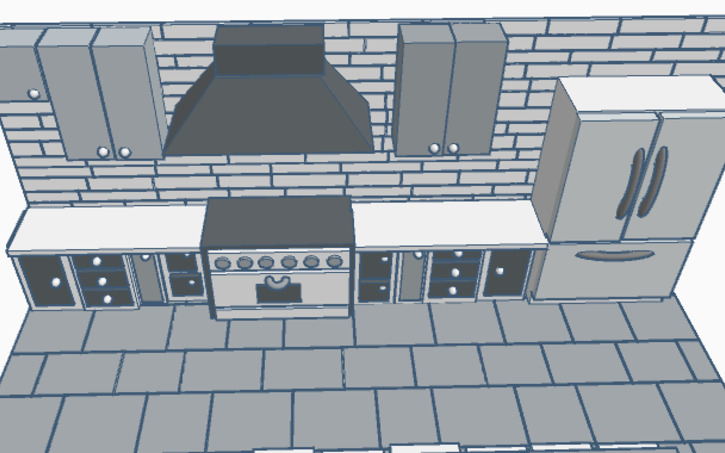 3D design Modern Kitchen - Tinkercad