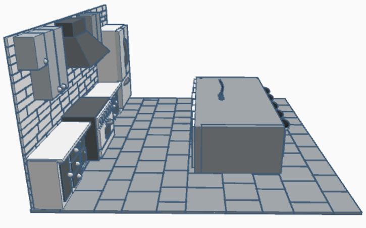 3D design Modern Kitchen - Tinkercad