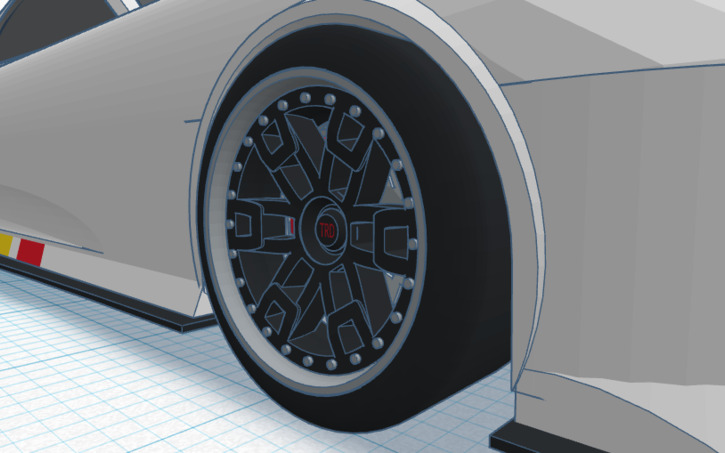 3D design Toyota Racing Development rims - Tinkercad