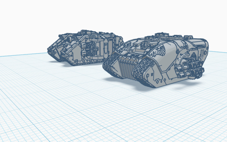 3D design venerable Land Raider - Tinkercad